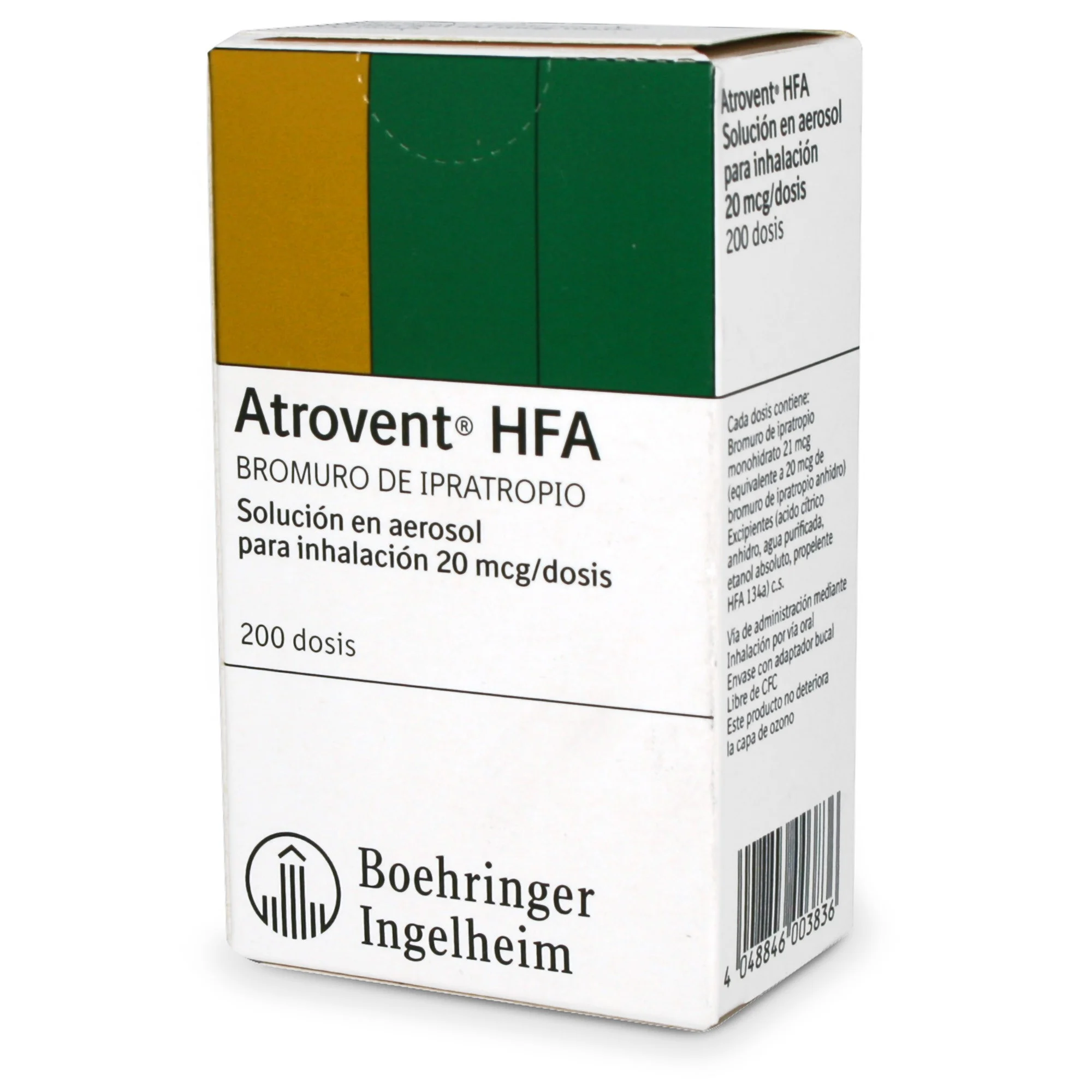 Atrovent HFA 20 mcg Inhalador x 200 Dosis | Farmaloop